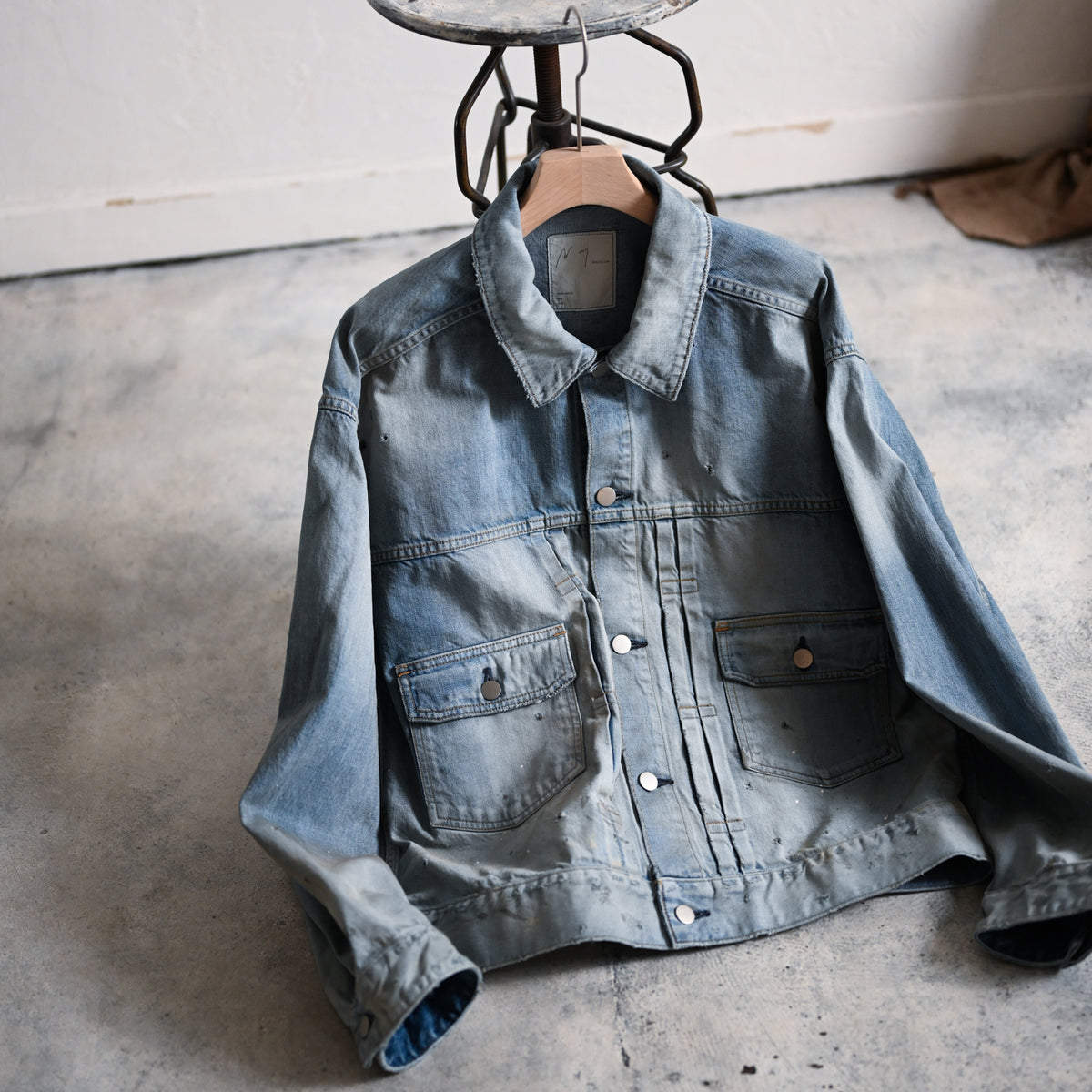 ANCELLM - AGING DENIM JACKET, L.INDIGO | COELACANTH アンセルム正規取扱店 公式通販サイト