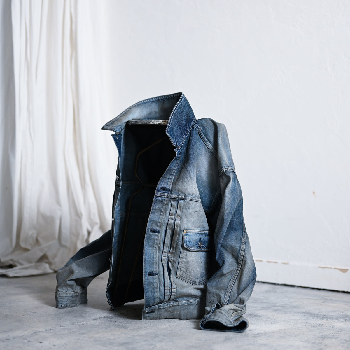 ANCELLM - AGING DENIM JACKET, D.INDIGO | COELACANTH アンセルム正規取扱店 公式通販サイト ...