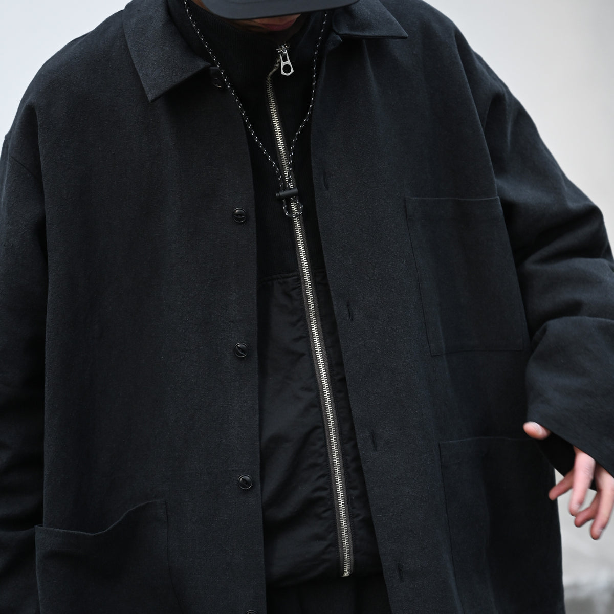 WORK SHIRT, max high count hemp, black – coelacanth
