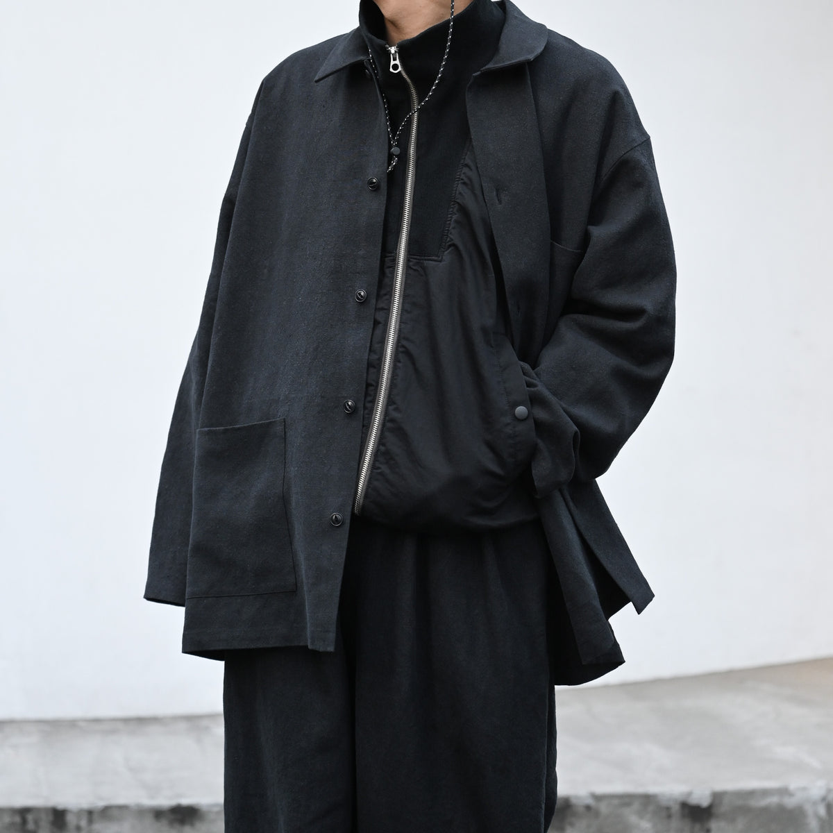 WORK SHIRT, max high count hemp, black – coelacanth